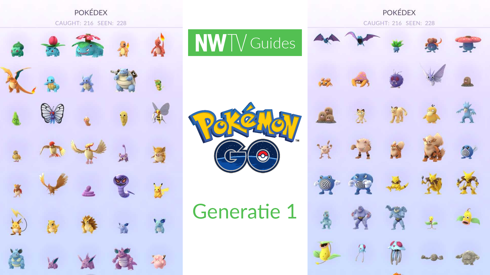 Bekijk alle Pokémon GO Generatie 1 Pokémon - NWTV